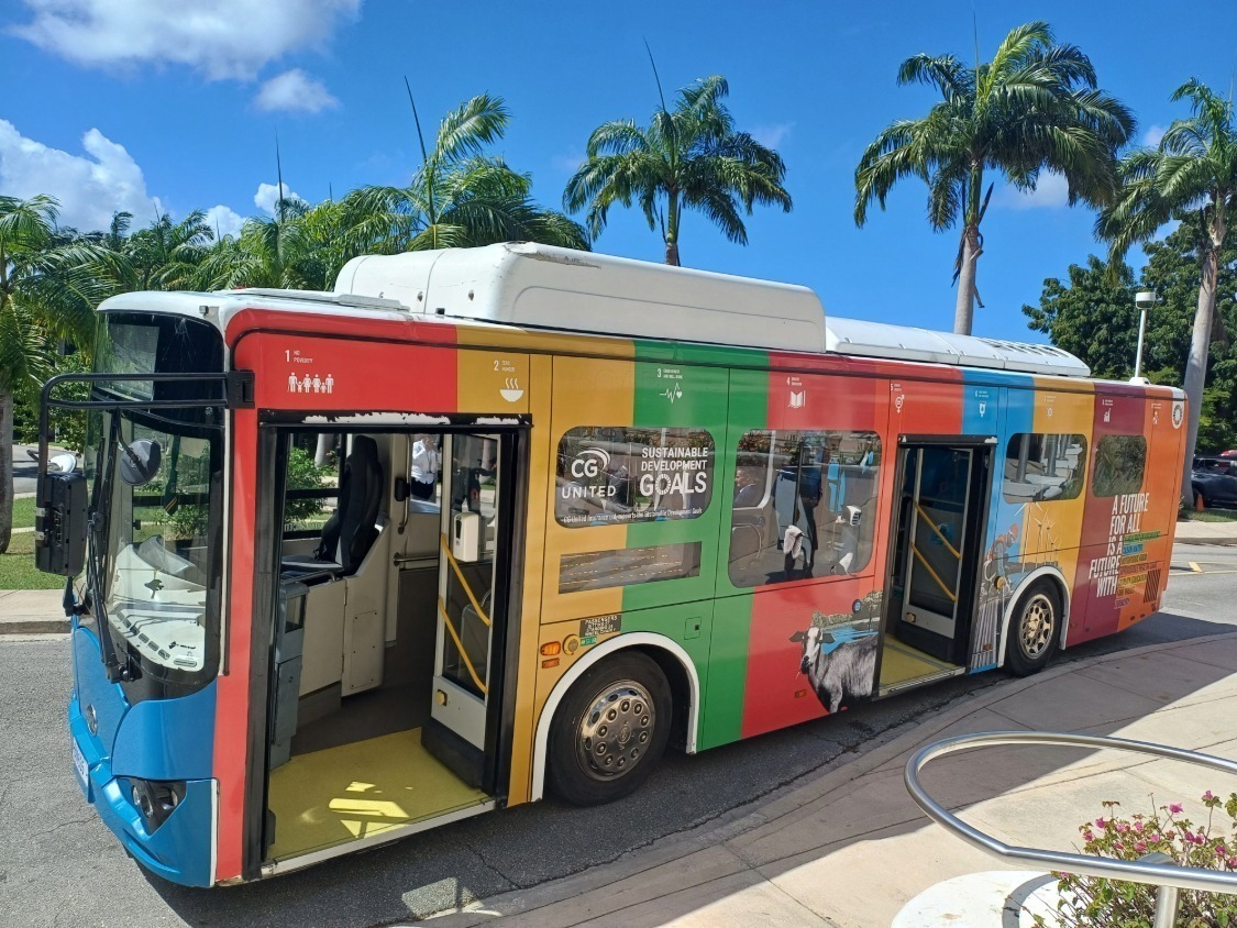 UN and CG United launch Barbados’ first SDG-branded bus | CG Insurance ...